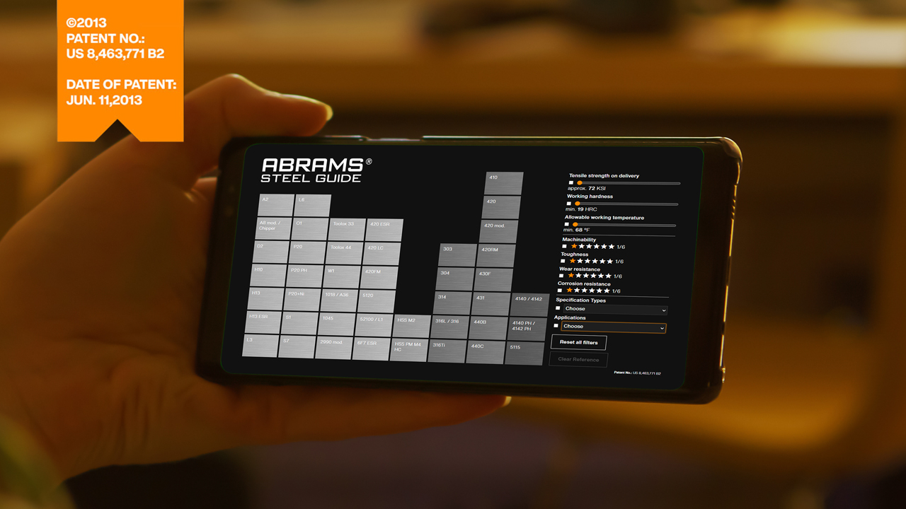 ABRAMS STEEL GUIDE® - the perfect app for a steel comparison